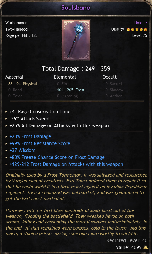 Wolcen Unique Item List - Gamer Journalist