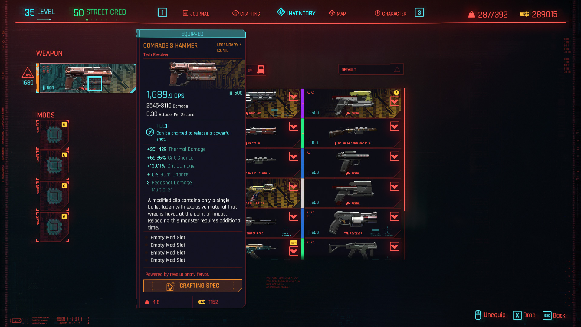 All Legendary and Iconic Weapons in Cyberpunk 2077 - Gamer Journalist