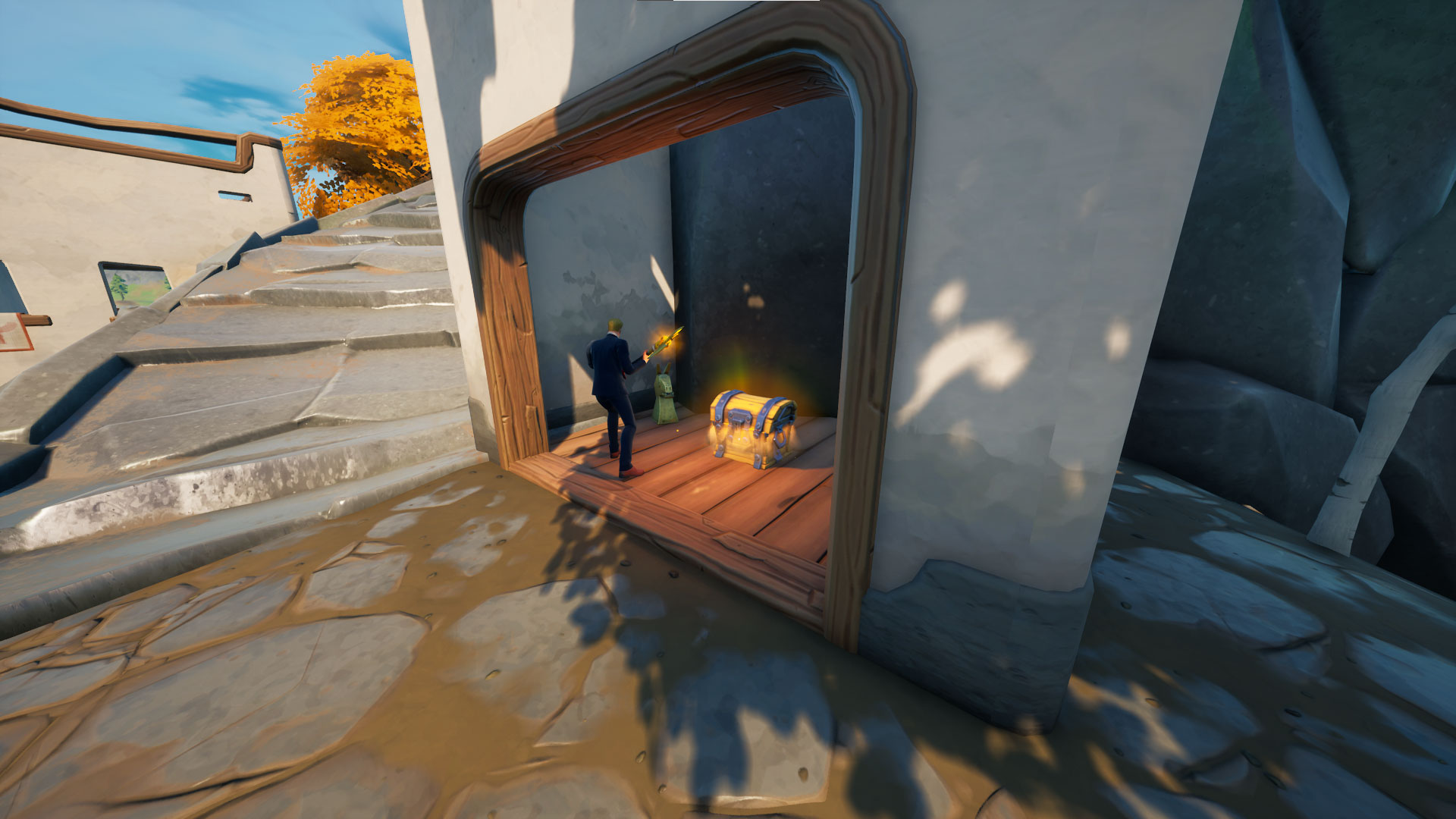 Where to Find Golden Artifacts Near the Spire in Fortnite